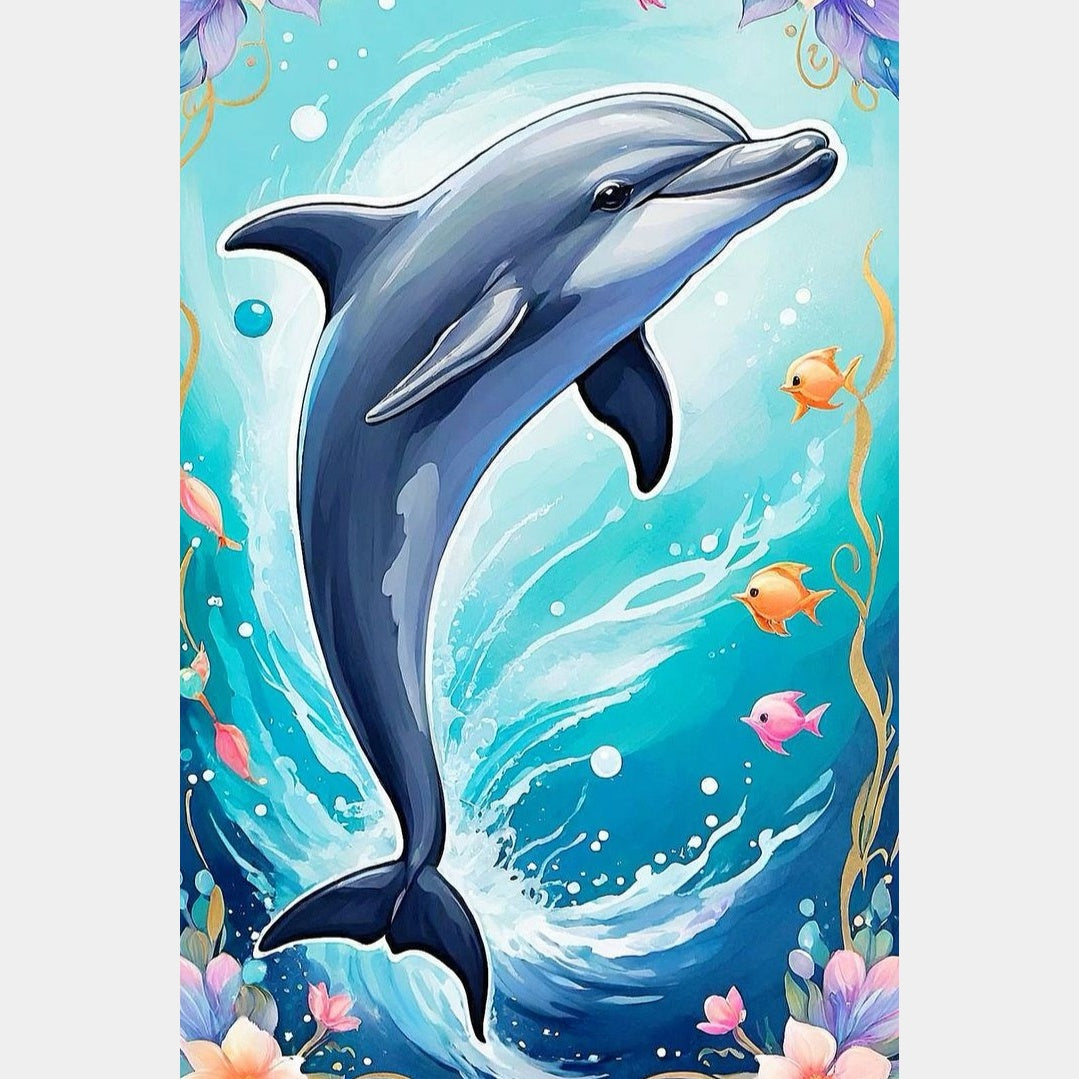 Delfin | 30 x 45 cm – Diamond Painting en Cancún