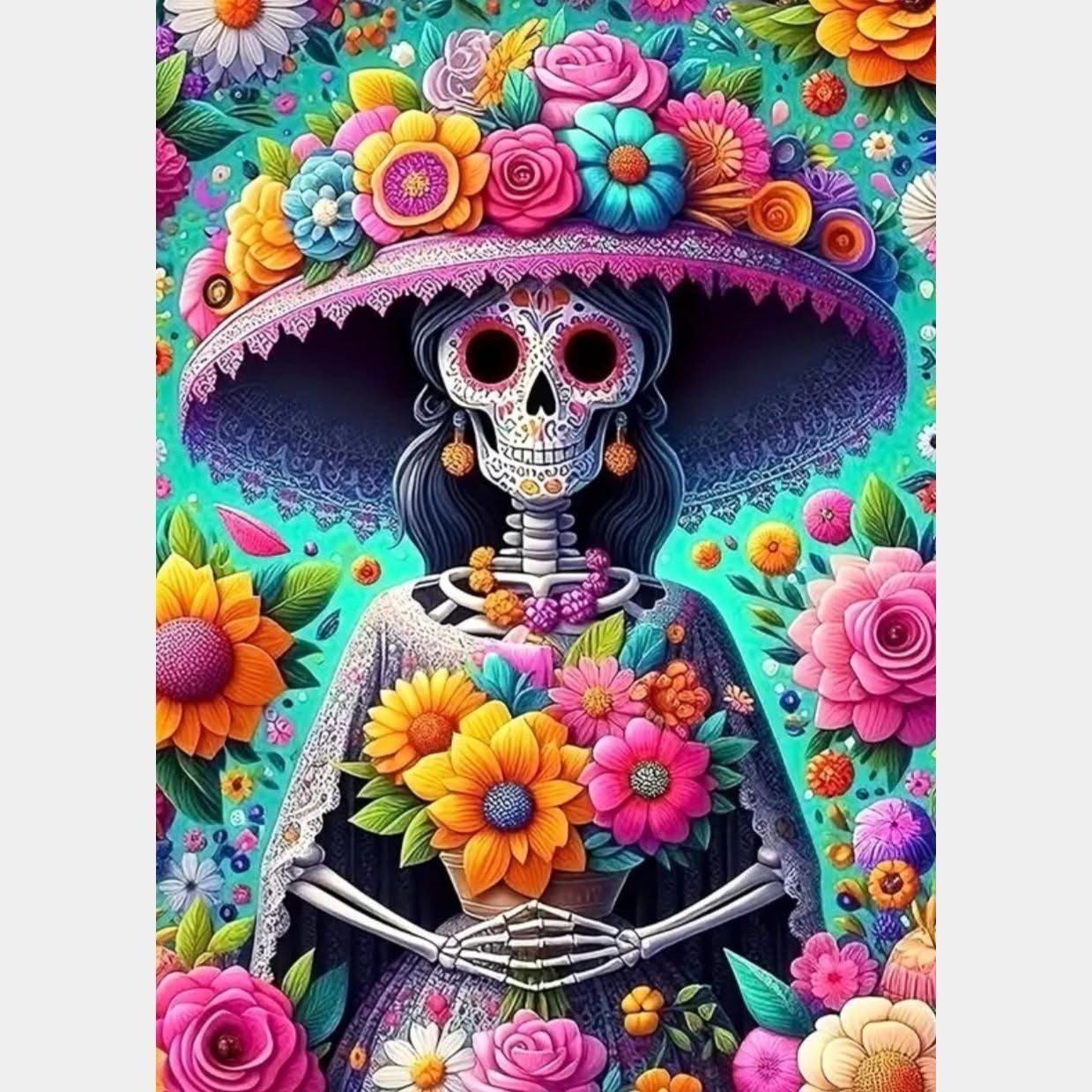 Catrina Colorida 50x70 – Diamond Painting en Cancún